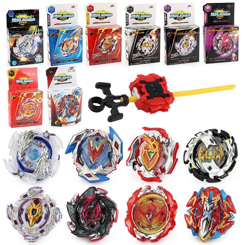 37Style Beyblade Burst Toy Alloy Combat Beyblade with Two-way Pull-wire ...