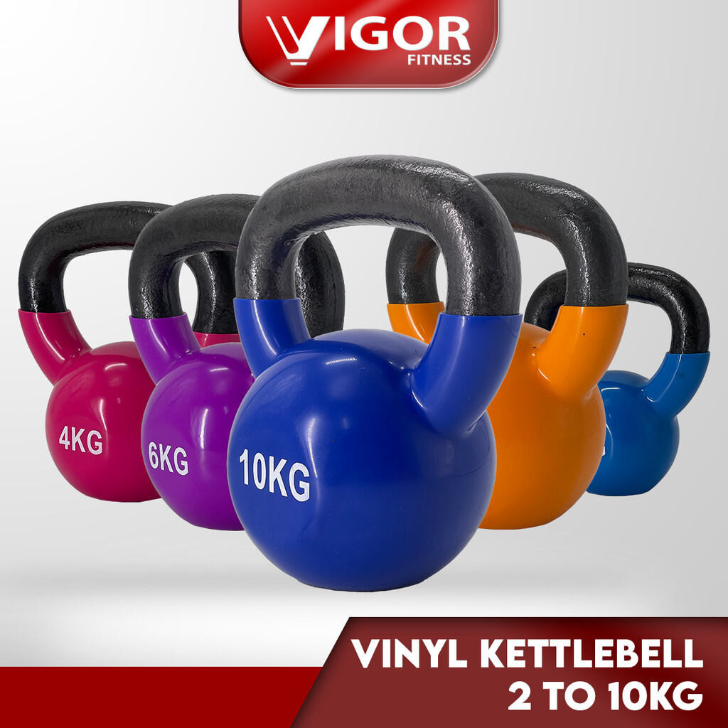Vigor Fitness Cast Iron Vinyl Coated Kettlebell (2 to 10kg) | Shopee ...