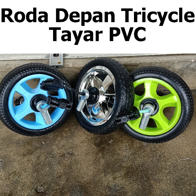 Kids Tricycle Styrofoam Front Wheel Roda Depan Tayar PVC Basikal Tiga ...