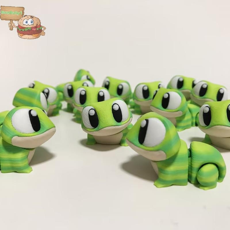NB Mini 3D Printed Gecko Frog Cute Big Eye Small Animal Model Pendant ...