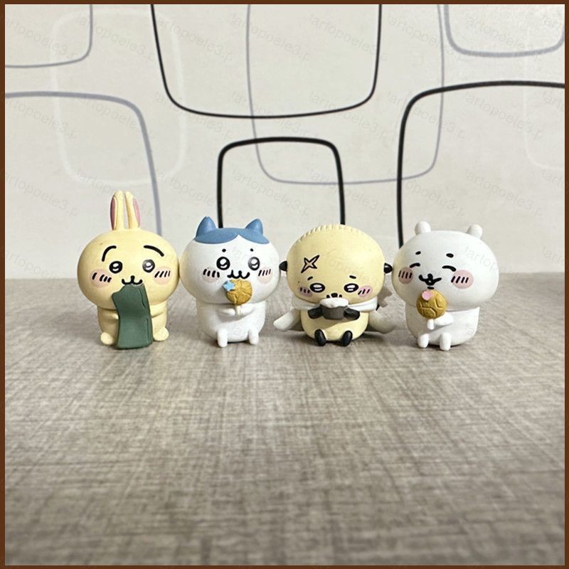 ST3 Cute Chiikawa Rakko Mini Figure Dolls Gift For Kids Birthday Cake ...