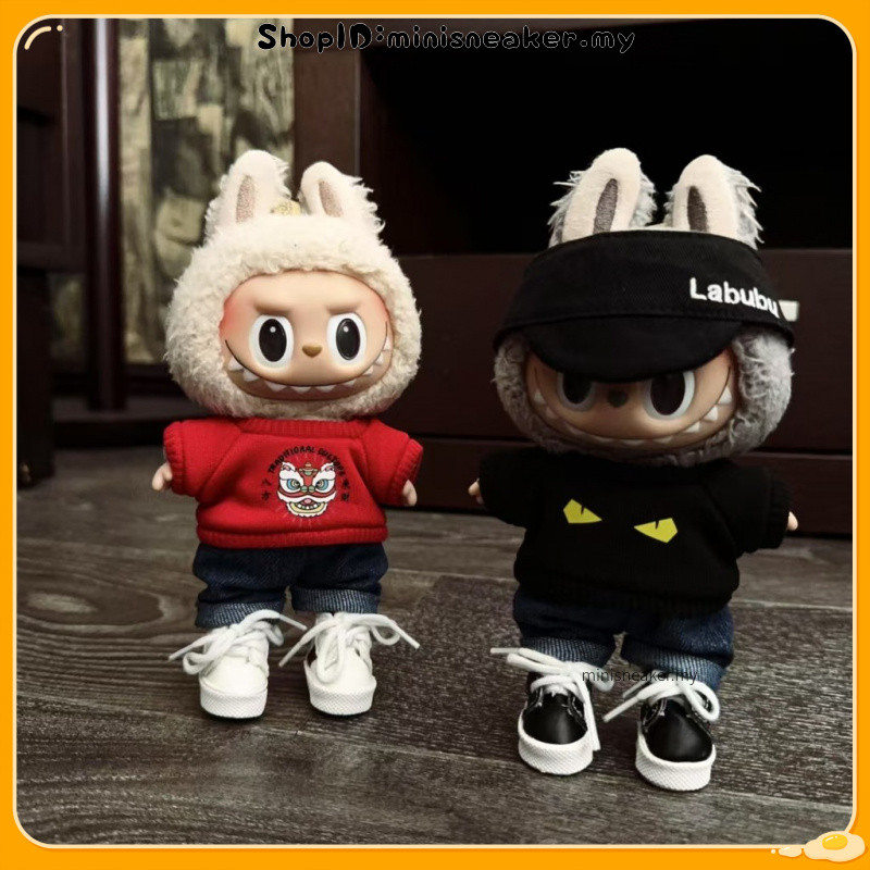 15cm 17cm Labubu Clothes Cartoon Hoodie Jeans For Labubu V1 V2 V3 Baby ...
