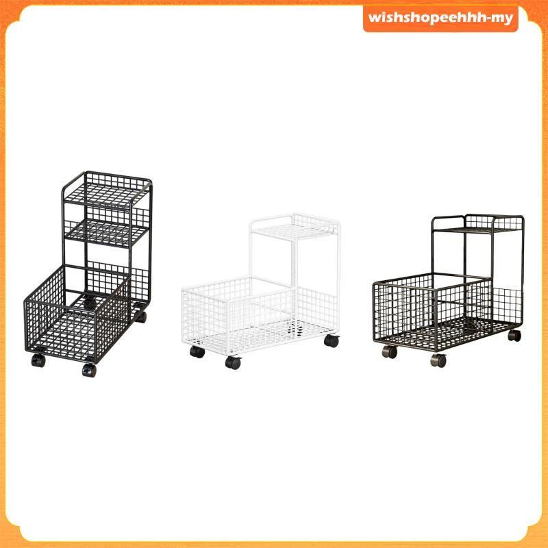 [WishshopeehhhMY] Under Desk Utility Cart Mobile Shelf with Caster ...
