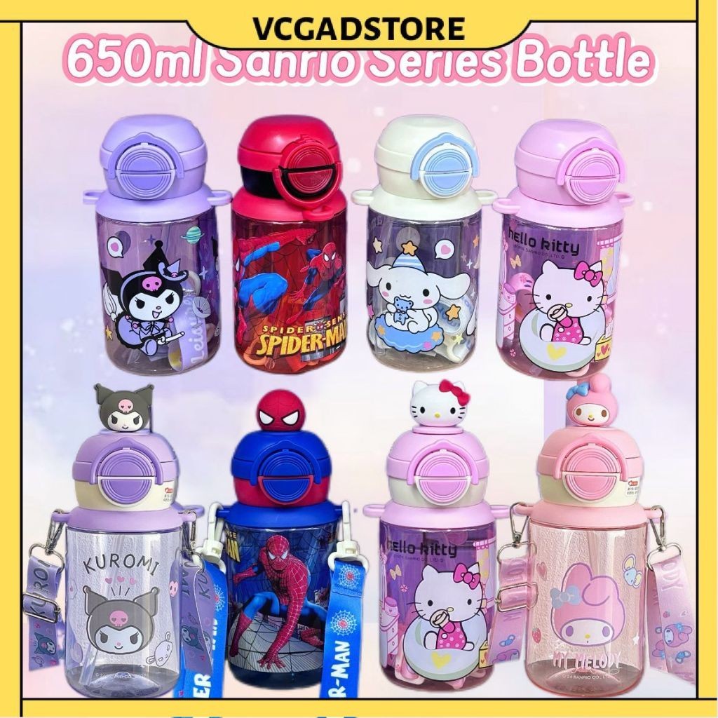 650ml Sanrio Smiggle Botol Air Tritan Botol BPA Percuma Kanak-kanak ...