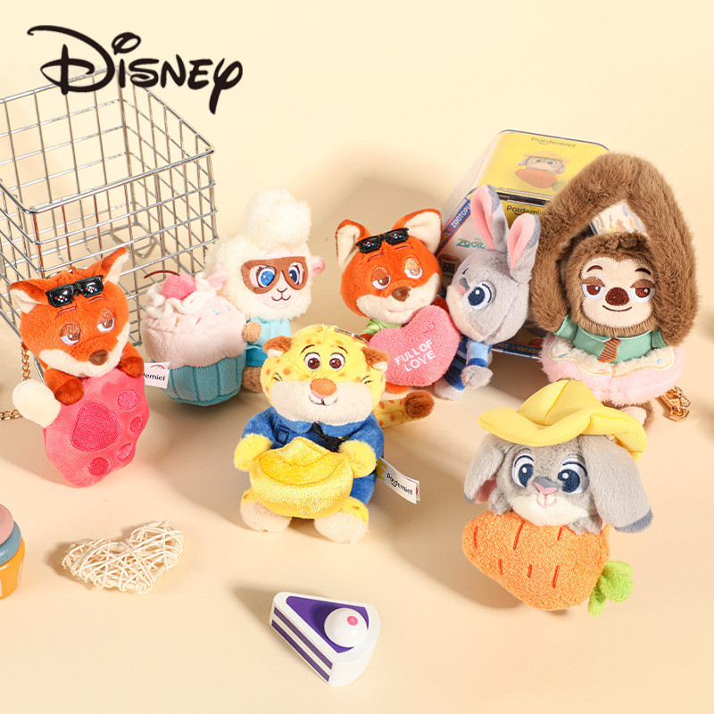 Disney Zootopia Sweet Strike Series Plush Keychain Judy Hopps Nick Wilde Blind Box Gift ...