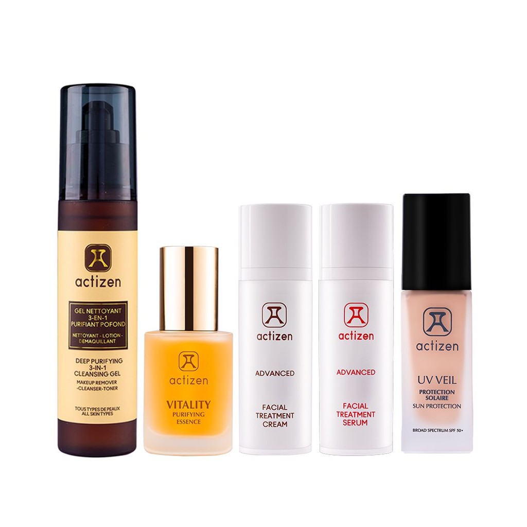 Actizen 3 in 1 Deep Purifying Gel, UV Veil Spf 50+, Vitality Purifying ...