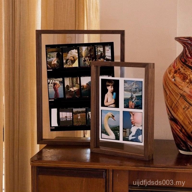 [Penuh dengan tekstur] bingkai gambar telus dua muka A4 set polaroid paparan foto bingkai ...