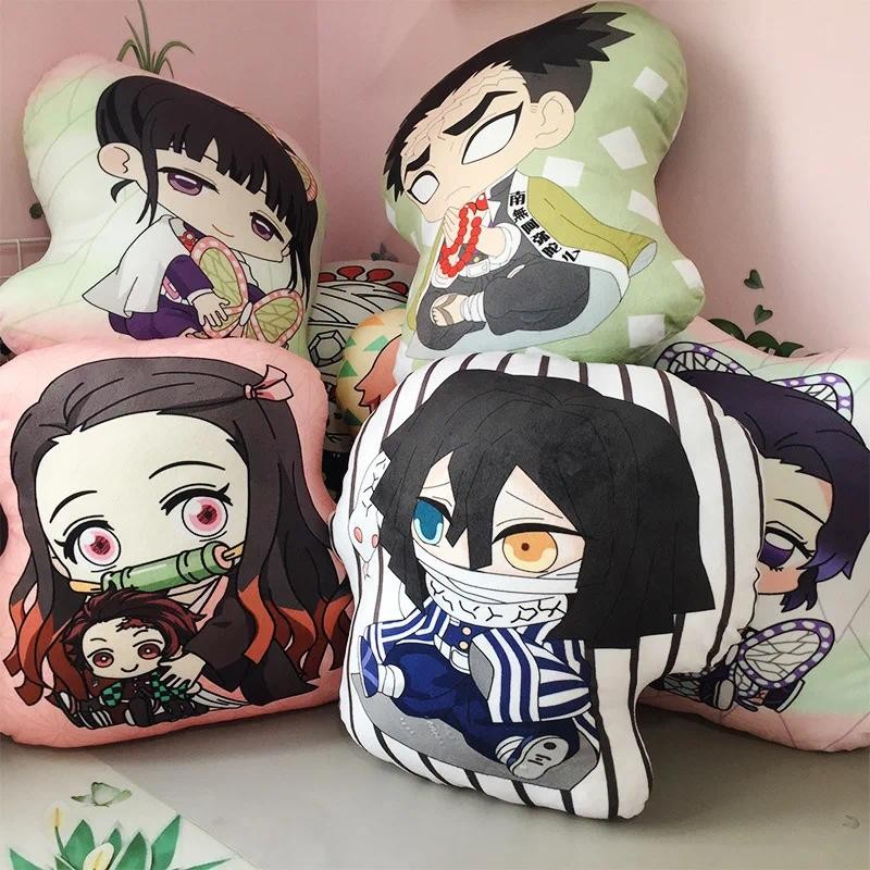 10cm Anime Demon Slayer Pillow Keychain Akaza Rui Iguro Obanai Tanjirou ...