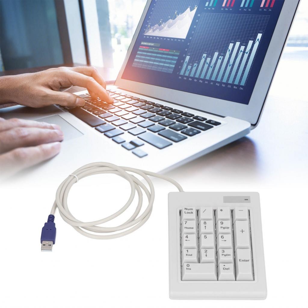 Apill Numeric Keyboard Mini Portable Mechanical Keypad Plug and Play ...