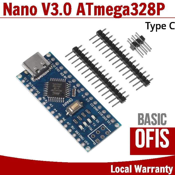 Arduino Nano 3.0 ATmega328P Type-C USB CH340 Controller Board | Shopee ...