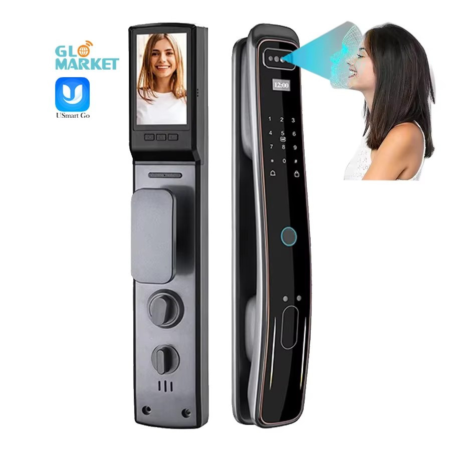 Glomarket Security Fully Automatic Visual Intercom Smart Lock 3d Face Recognition Biometric ...