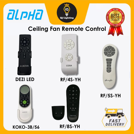 Alpha Ceiling Fan Original Remote Control / Alpha Alkova Remote Control ...