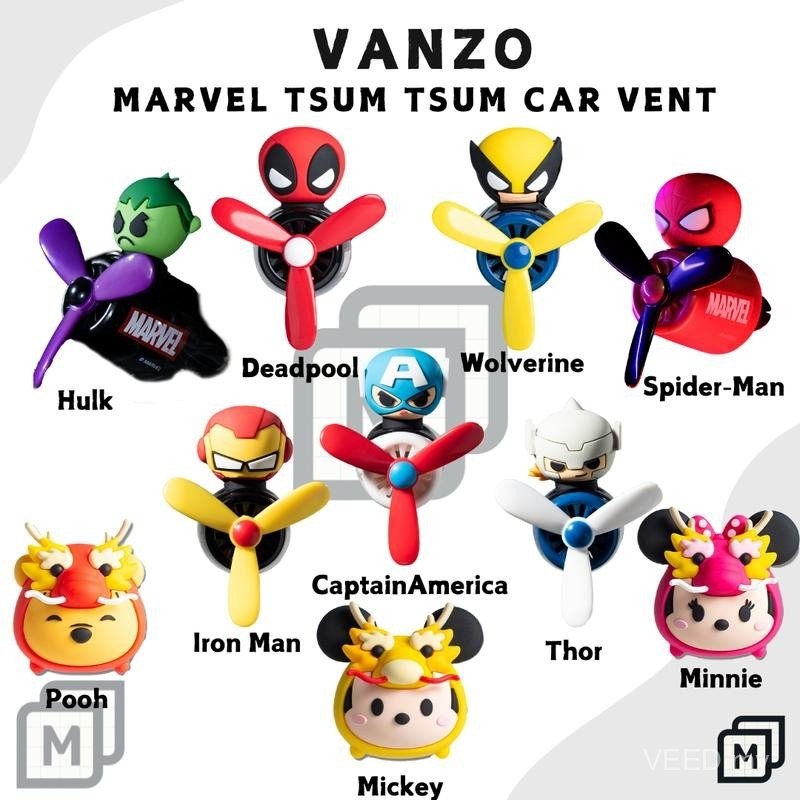 VANZO Marvel Series Car Vent Perfume Wolverine / Deadpool / Captain ...