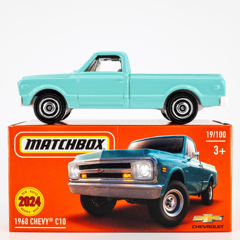 2024 Matchbox Power Grabs #19 1968 Chevy C10 TURQUOISE BLUE | FSB ...