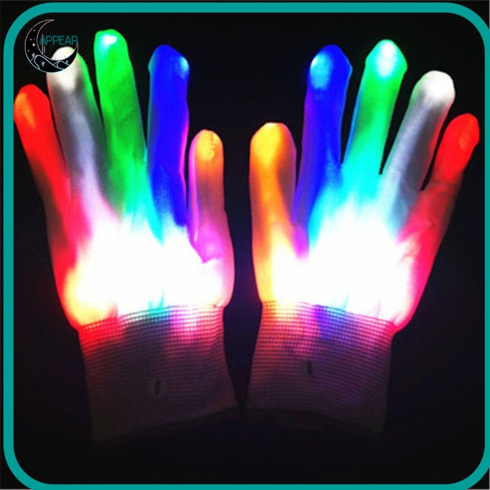 APPEAR Glowing Mittens, Luminous Stage Costume LED Gloves, Adult Kids ...