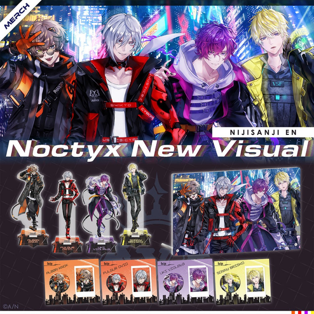 [PO] Nijisanji EN Noctyx New Visual Goods feat Alban Knox, Fulgur Ovid, Uki Violeta, Sonny ...