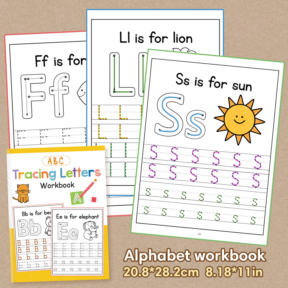 ABC Tracing Letter Coloring English Workbook for Kids Toddlers ...