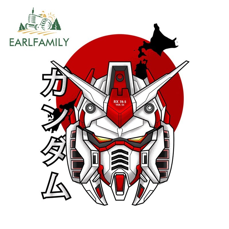 EARLFAMILY 13cm Gundam Car Sticker Cartoon Bumper Caravan Vinyl ...