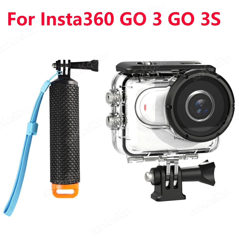 60m Waterproof Housing Case For Insta360 GO 3/GO 3S Underwater Diving ...