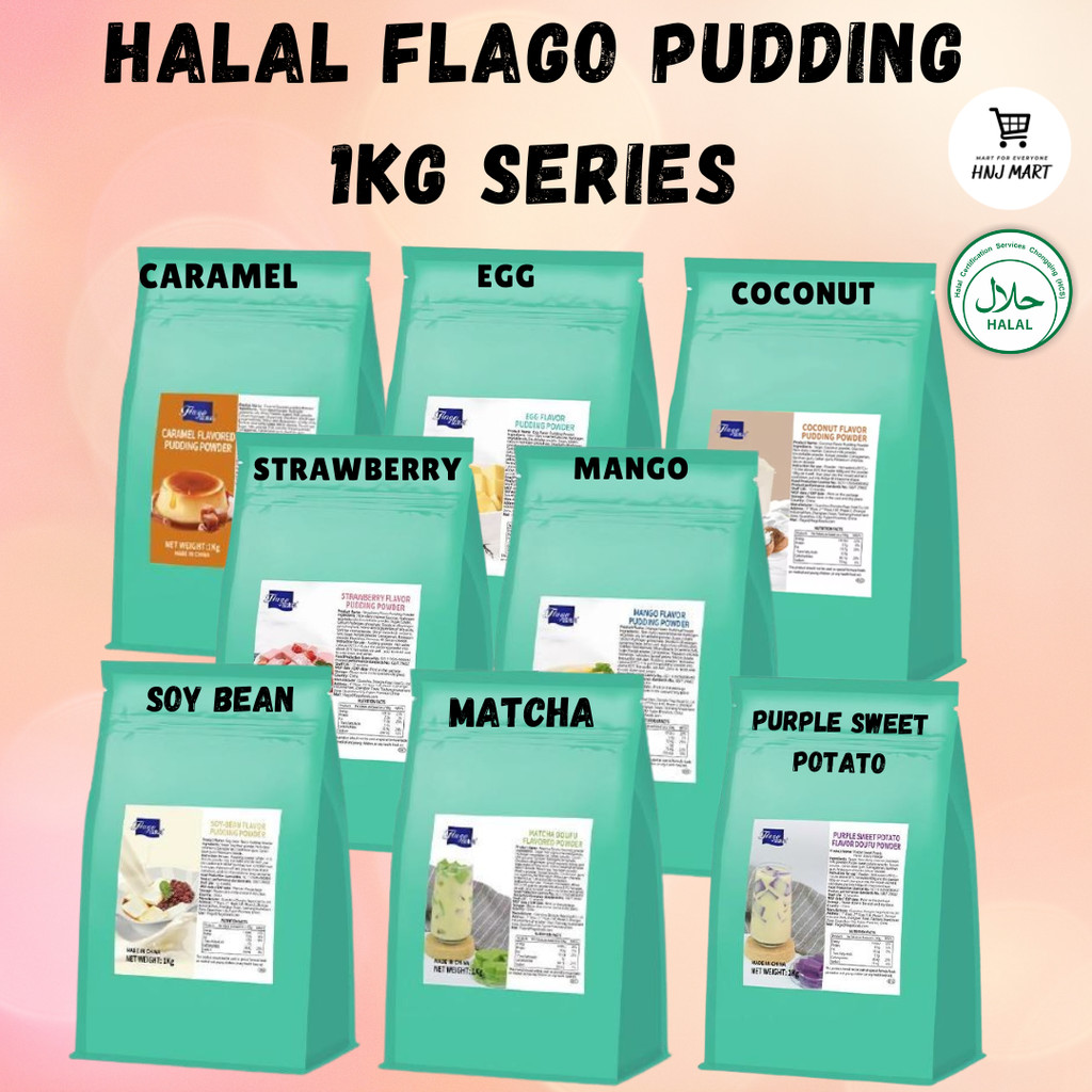 Halal Flago Instant Pudding Premix Powder 1kg Pudding Powder 布丁粉 ...