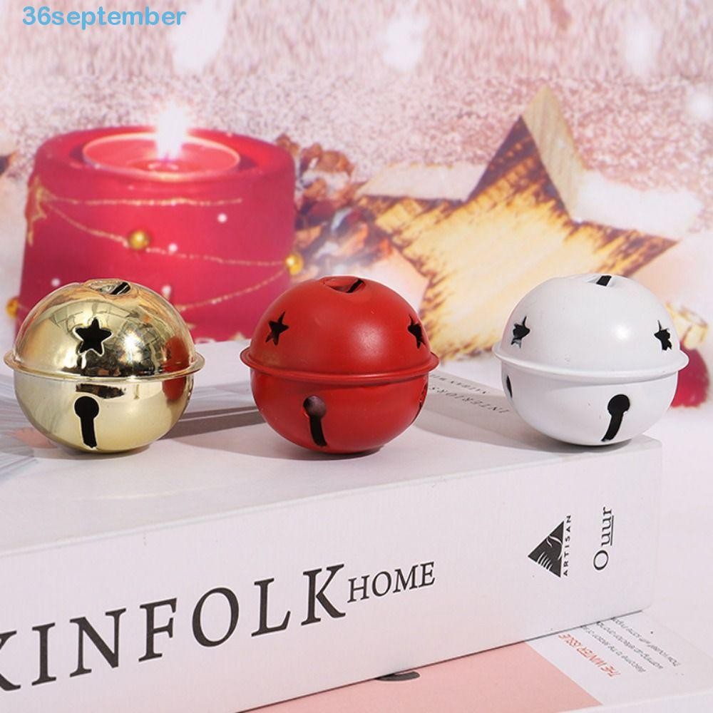 SEPTEMBER Christmas Bells, Iron Colorful Christmas Jingle Bells ...
