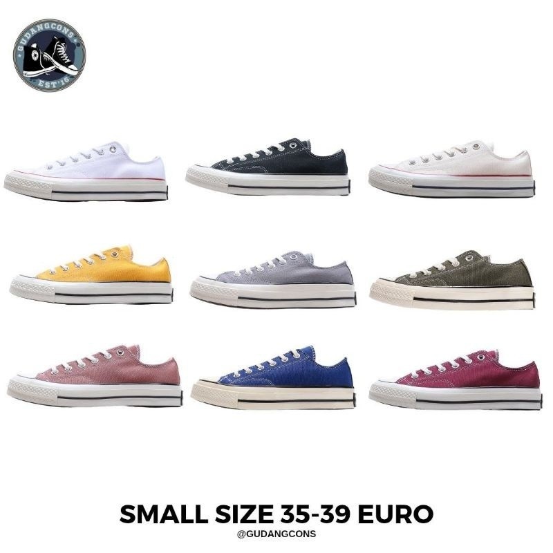 Converse 70s Label hitam rendah kualiti terbaik (saiz kecil) | Shopee ...