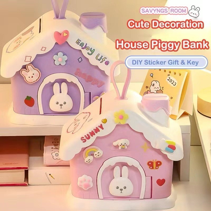 MYHZ_ Cute Piggy Bank Kawaii Money Saving Box Kids Toys Tabung Duit ...