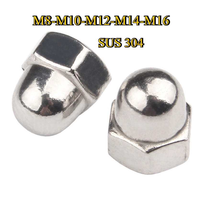 M6-M8-M10-M12-M16 Fine thread/reverse thread sus304 Hexagon Cap Nuts ...