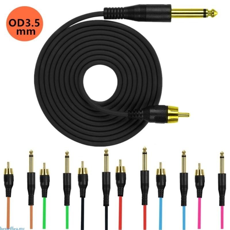 beste Tattoo Clip Cord 6 35mm to RCA Male Line Connector Tattoo ...