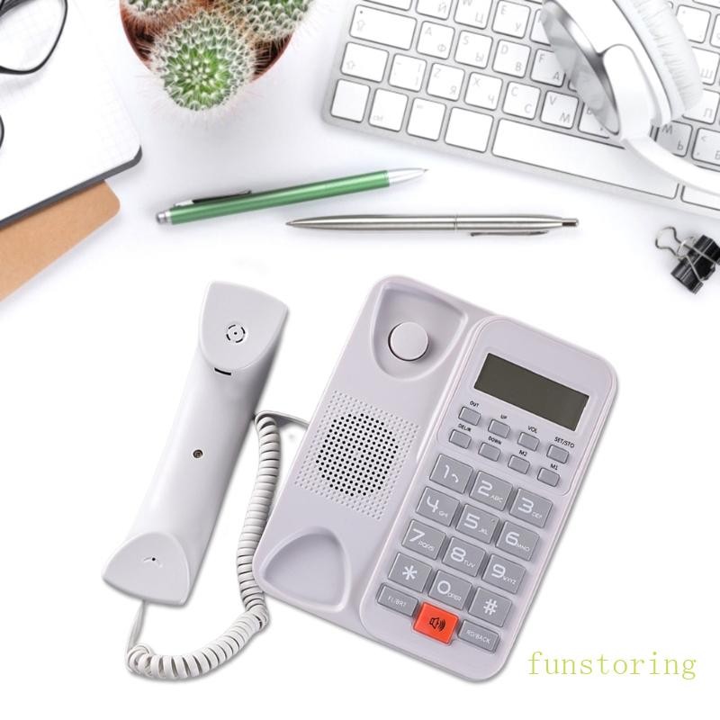 FUN Corded Telephone Desktop Landline Telephone with Caller Display for ...