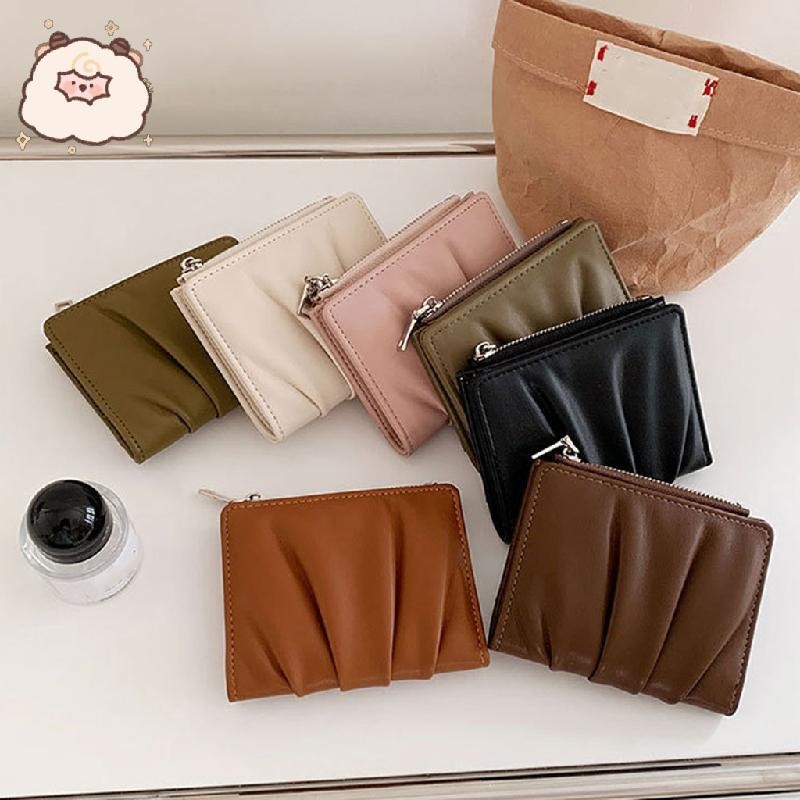 Fashion Folding Wallet Simple Solid Color Multi-Card Slot Wallet Best ...