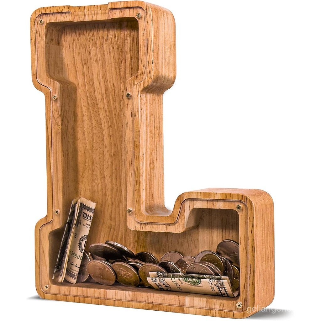 JOOMLAFLY surat kayu Piggy Bank untuk kanak-kanak surat besar Piggy ...