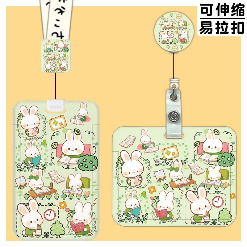 Original ins Style Cute Rabbit Student Meal Card Card Holder Campus ...