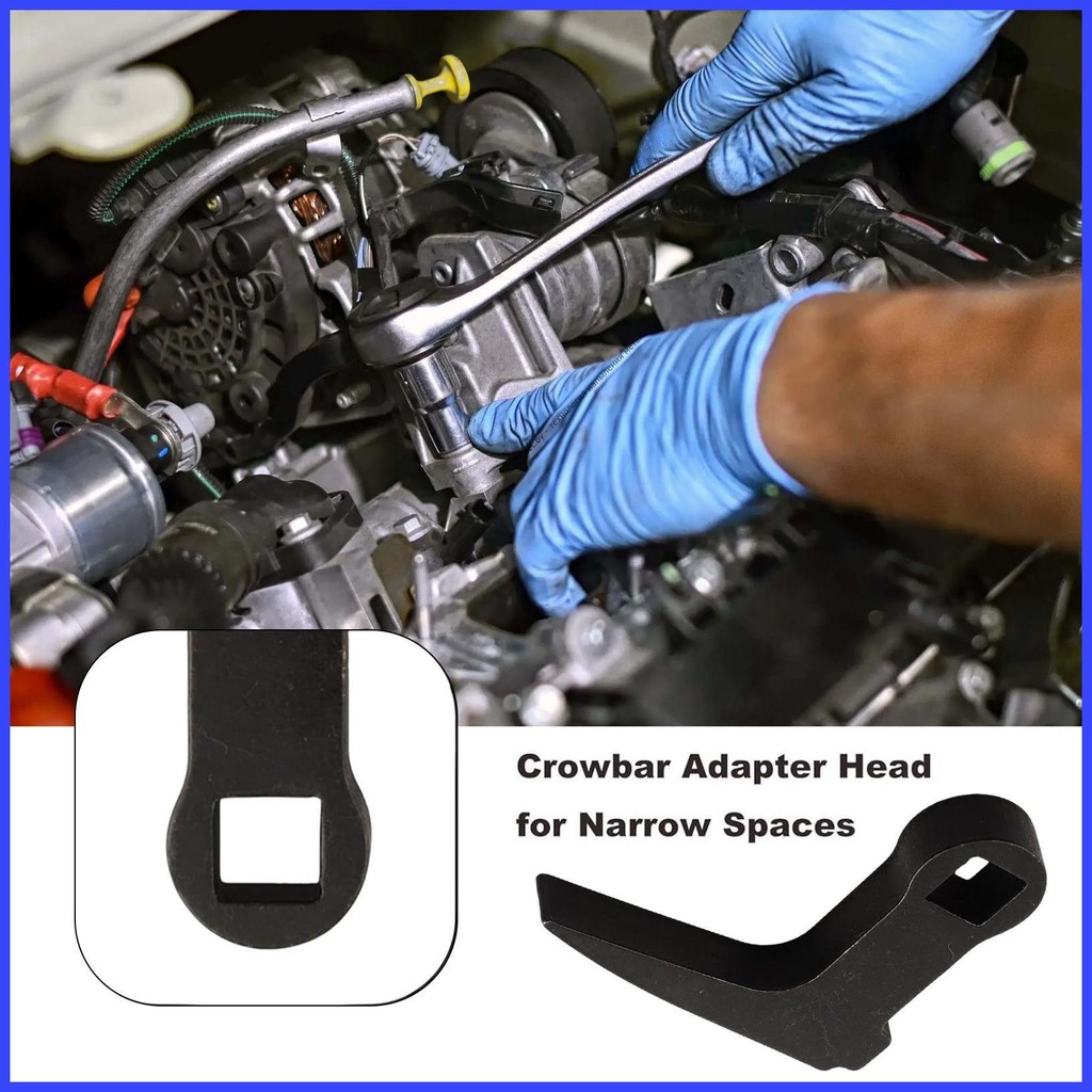 Ratchet Pry Bar Attachment Compact Crowbar Ratchet Adapter Heavy-Duty L ...