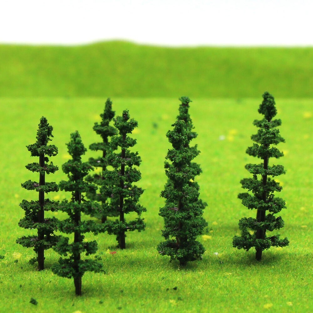 [bestshe] 100X Model Railway Layout 1:160 N Scale Tower Trees DIY Model ...