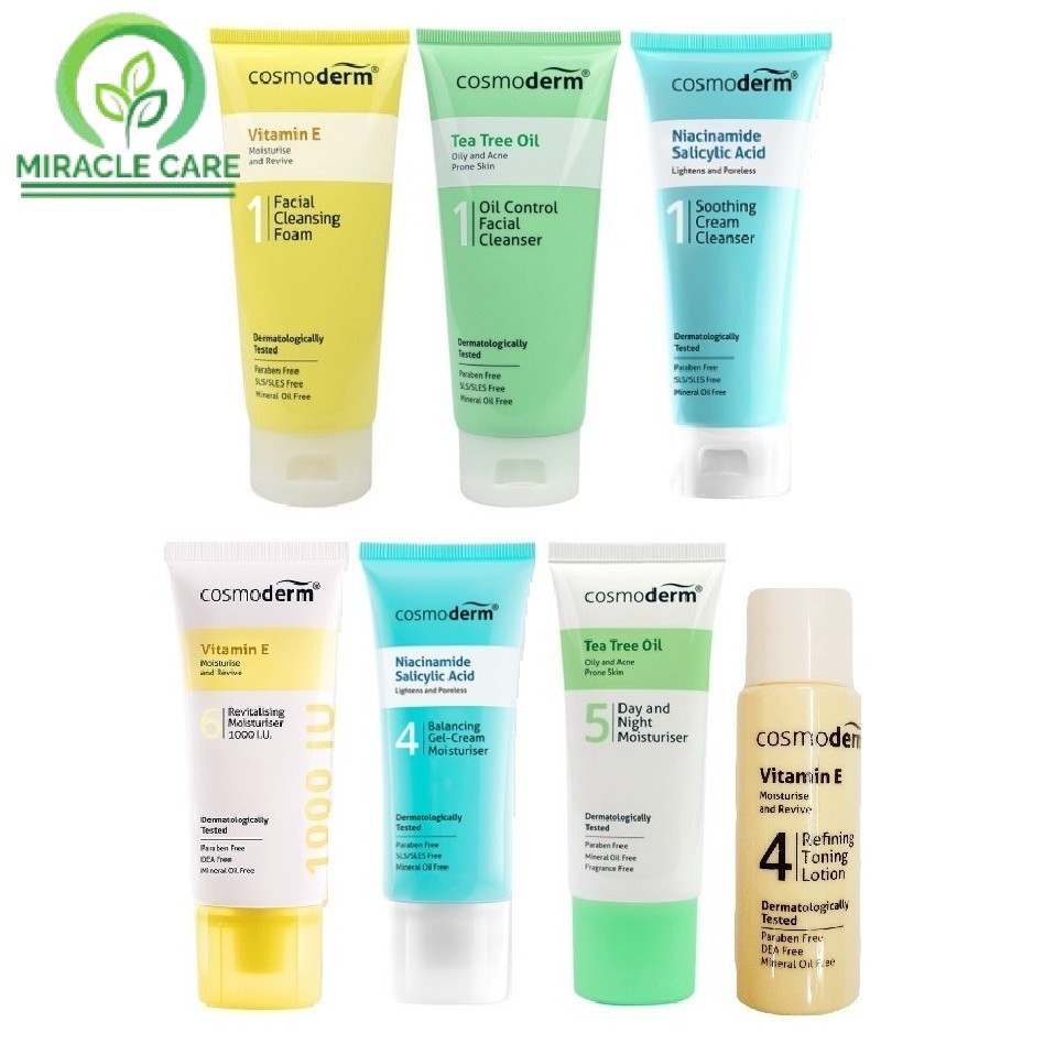 COSMODERM Niacinamide / Vitamin E / Tee Tree Oil TRIAL Sample 10ML ...