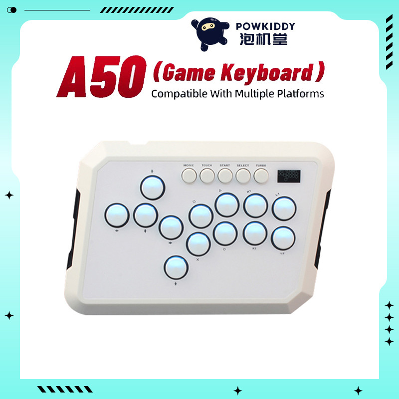 Powkiddy Hitbox Controller A50 Game Keyboard Game Button Color Light ...