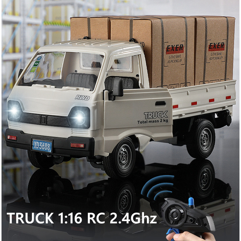 2.4Ghz RC Turbo Truck Toys RC Container Truck With LED Light Remote ...