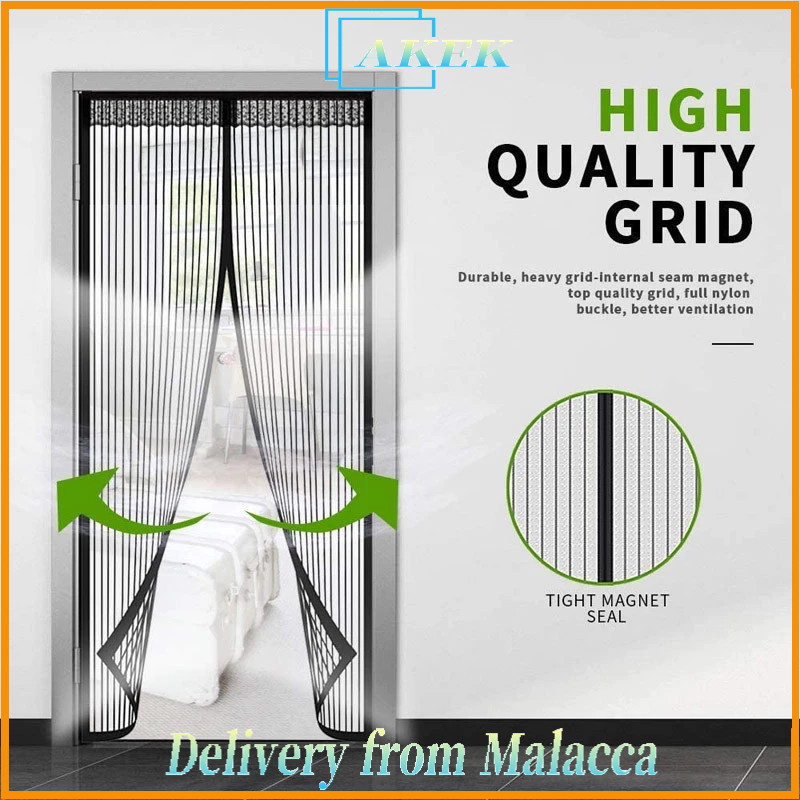 Pintu skrin mesh magnetik, tirai kelambu anti-nyamuk, tirai kelambu ...