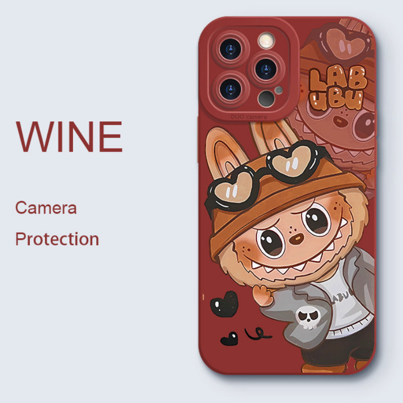 Cute Tilted Head Labubu Case For Vivo X100 X100S X80 Pro X90 X70 X60 ...