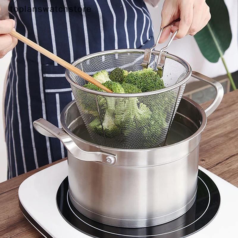 toplan French Chip Frying Strainer Basket Stainless Steel Deep Fry ...