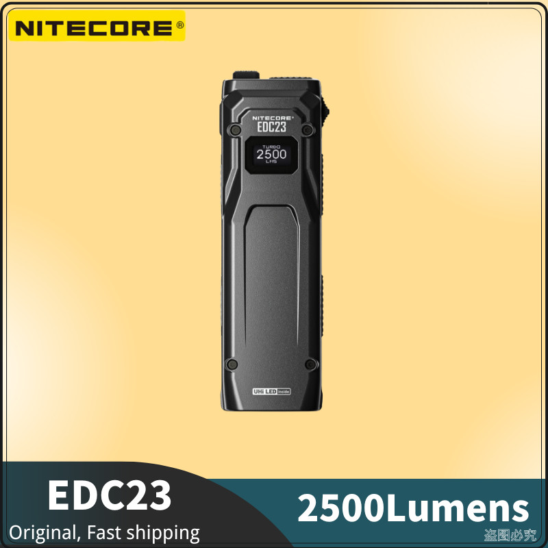 NITECORE EDC23 Ultra Slim EDC Flashight 2500 Lumens USB-C Rechargeable Pocket Small Tactical ...