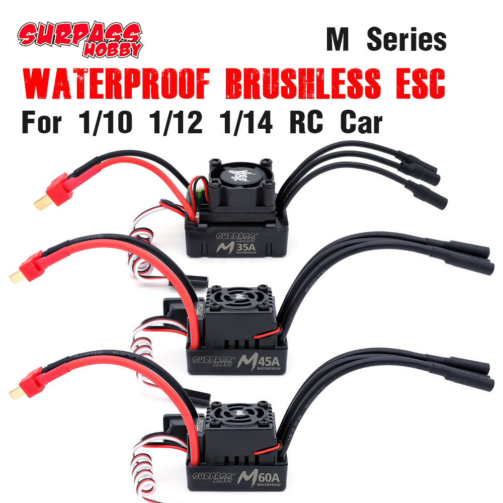 Surpass Hobby M35A M45A M60A Brushless ESC 2-3S Built-in BEC Waterproof ...