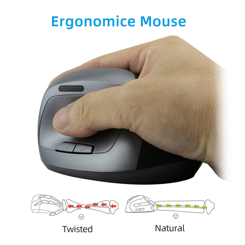 Vertical Mouse 2.4G Wireless Optical Mice Ergonomic Mouse Rechargeable ...