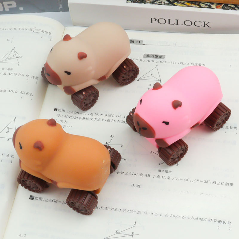 Capybara Pull Toy Sensory Fidget Car Toy Creative Cute Pull Back Cars ...