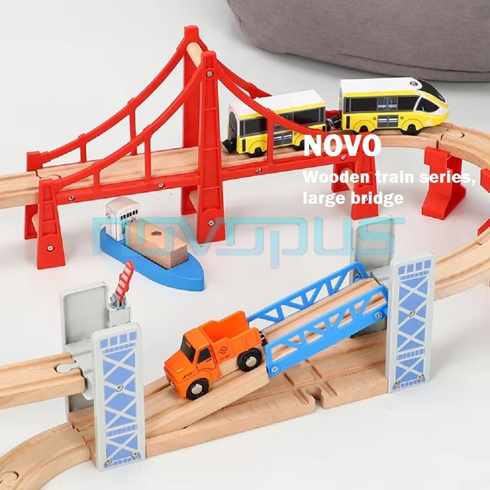 NOVO Railway Overpass Bridge for Wooden Train Toy / Large Double Deck ...