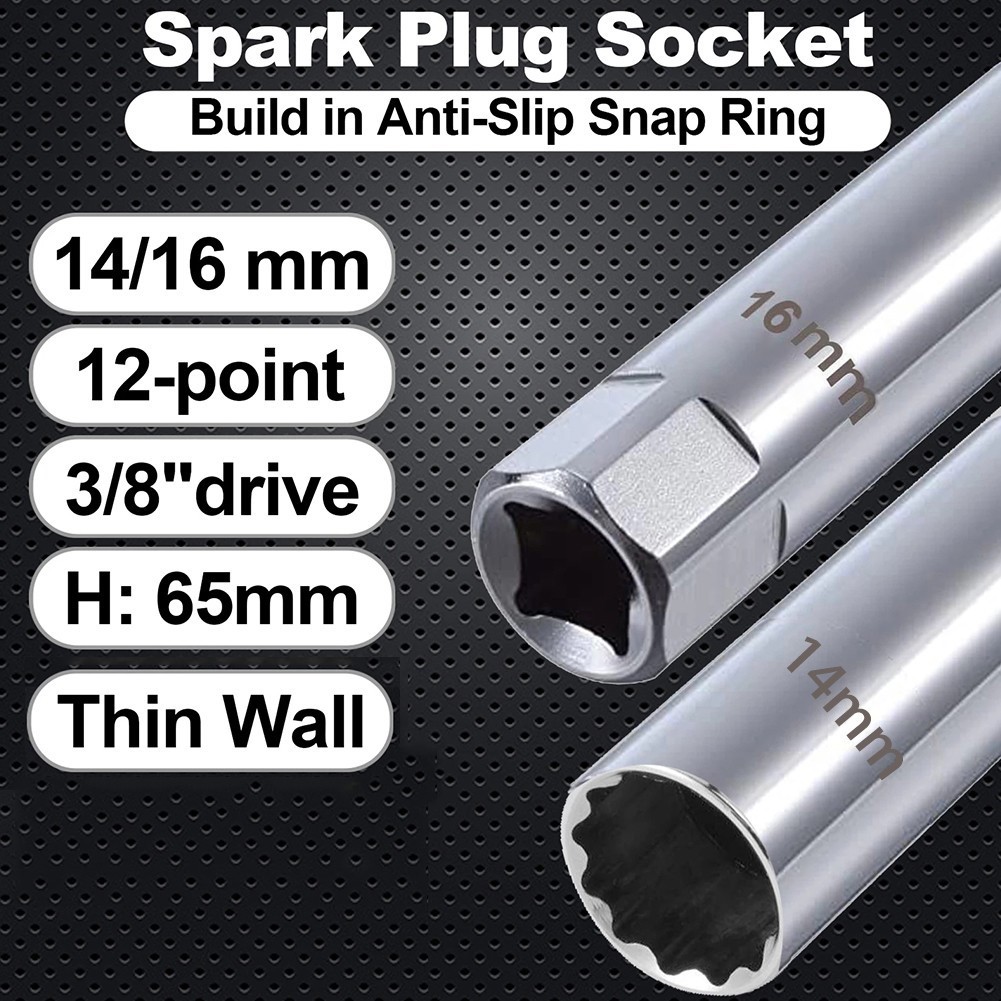 3/8inch Drive 12-Point 14/16mm Plug Wrench Spring Clips Removal Tool ...