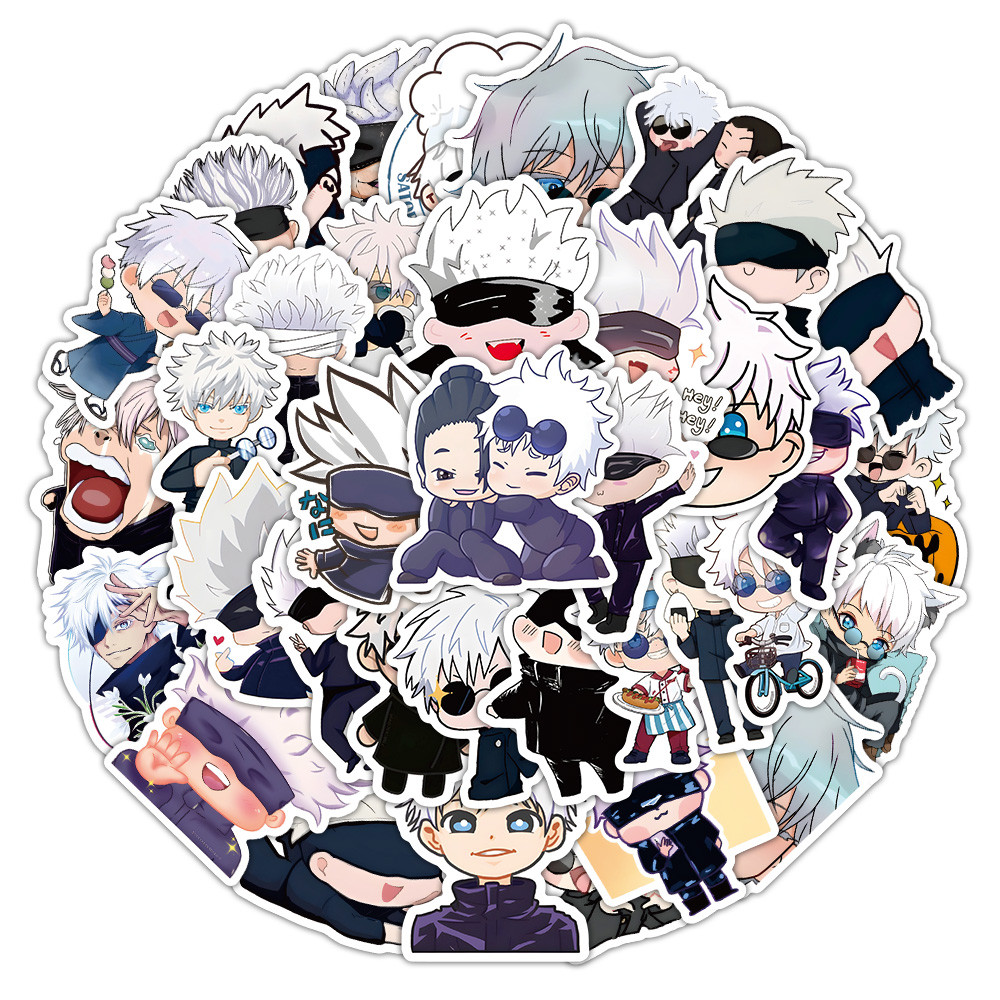 60-Piece Gojo Satoru Chibi Stickers | Jujutsu Kaisen Anime Decals for ...