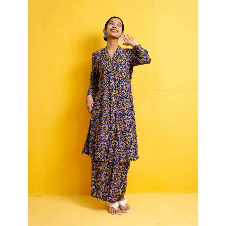 Bayu Somerset Rosa Maxi Kebaya - Marlowe Biru | Shopee Malaysia