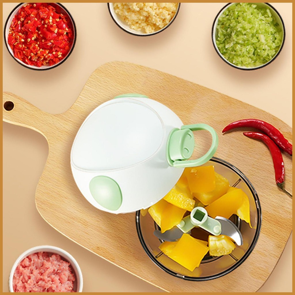 Garlic Mincer Chopper Small Portable Veggie Chopper Garlic Masher Onion ...